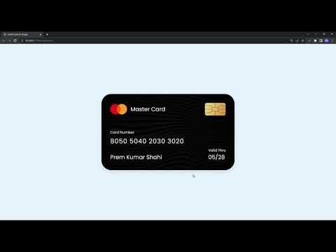 CARD CARTÃO DE CRÉDITO || HTML & CSS - YouTube