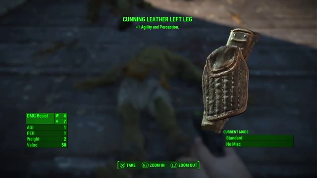 Fallout 4 Legendary - Cunning Leather Left Leg! WOW! - YouTube