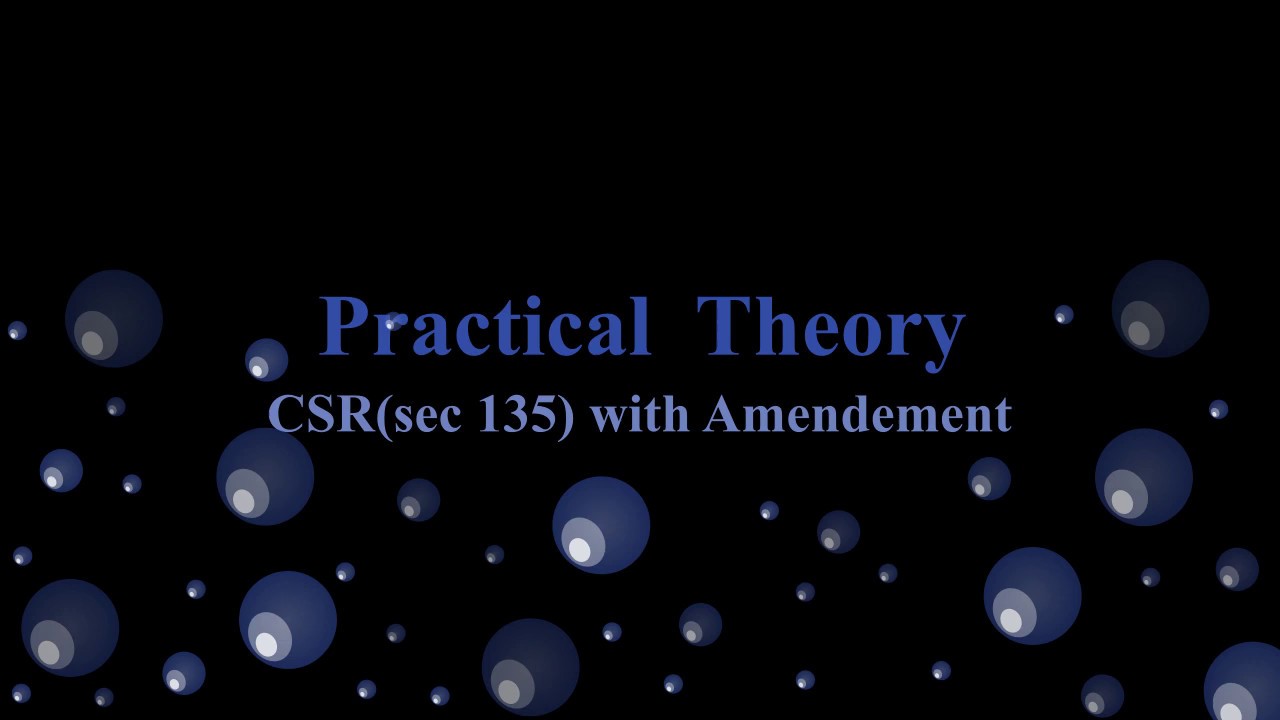 Corporate social responsibility ( sec 135) with amendements. - YouTube