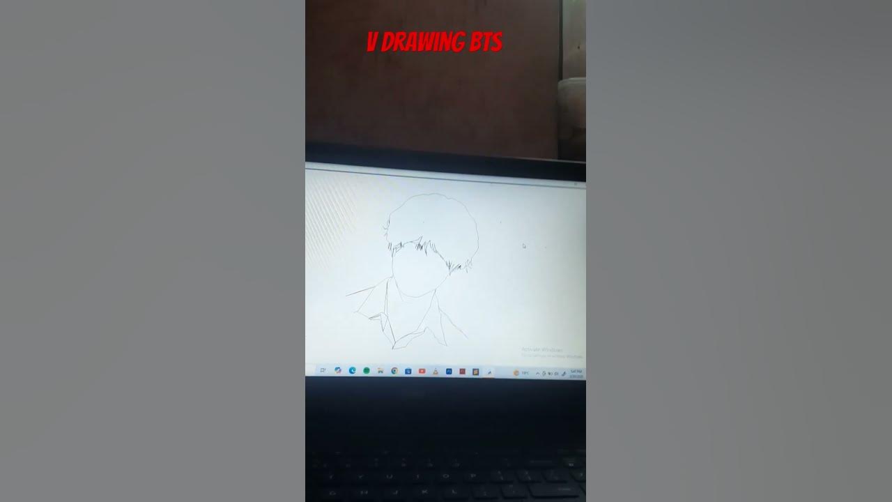 v drawing in python code bts - YouTube