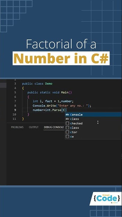 How To Find Factorial Of A Number In C# | Factorial Program In C# | # ...