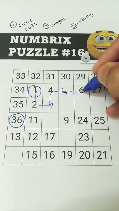 PUZZLE ... 💯 Tutorial How to Solve Numbrix Puzzle #game #puzzlegame - YouTube