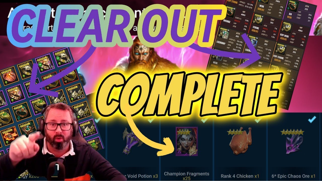 GEAR CLEANSE AND ROLLS - Raid Shadow Legends - Thor Fusion - YouTube