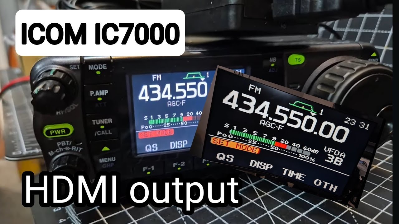 ICOM IC-7000 , HDMI Output Large Screen - YouTube