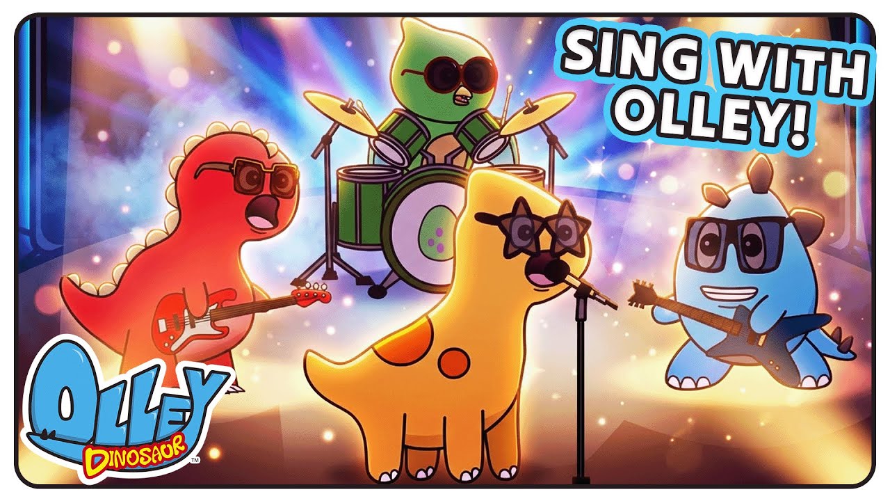 Robots, Ice Hockey & More! 🤖🥅 Olley Dinosaur | Kids Songs + Show - YouTube