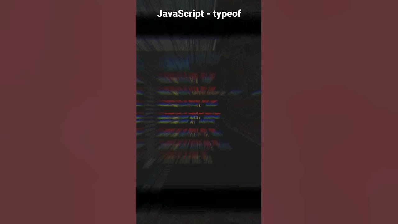 Typeof Operator In Javascript Shorts Youtube