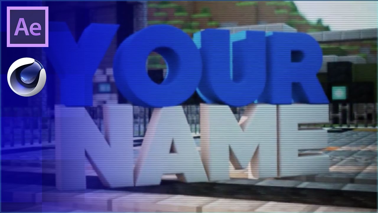 Awesome Minecraft C4D & AE Gaming Intro Template - FREE DOWNLOAD - YouTube
