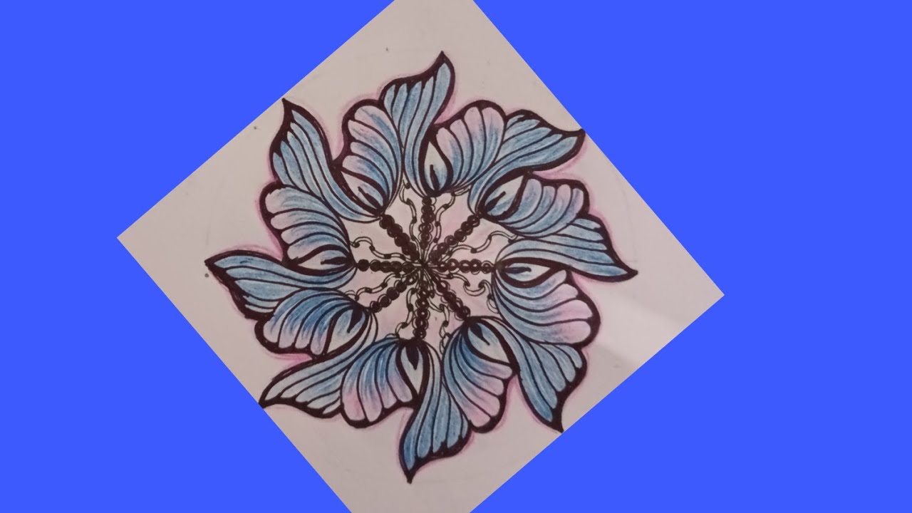 Zentangle Bireel flipped pattern - YouTube
