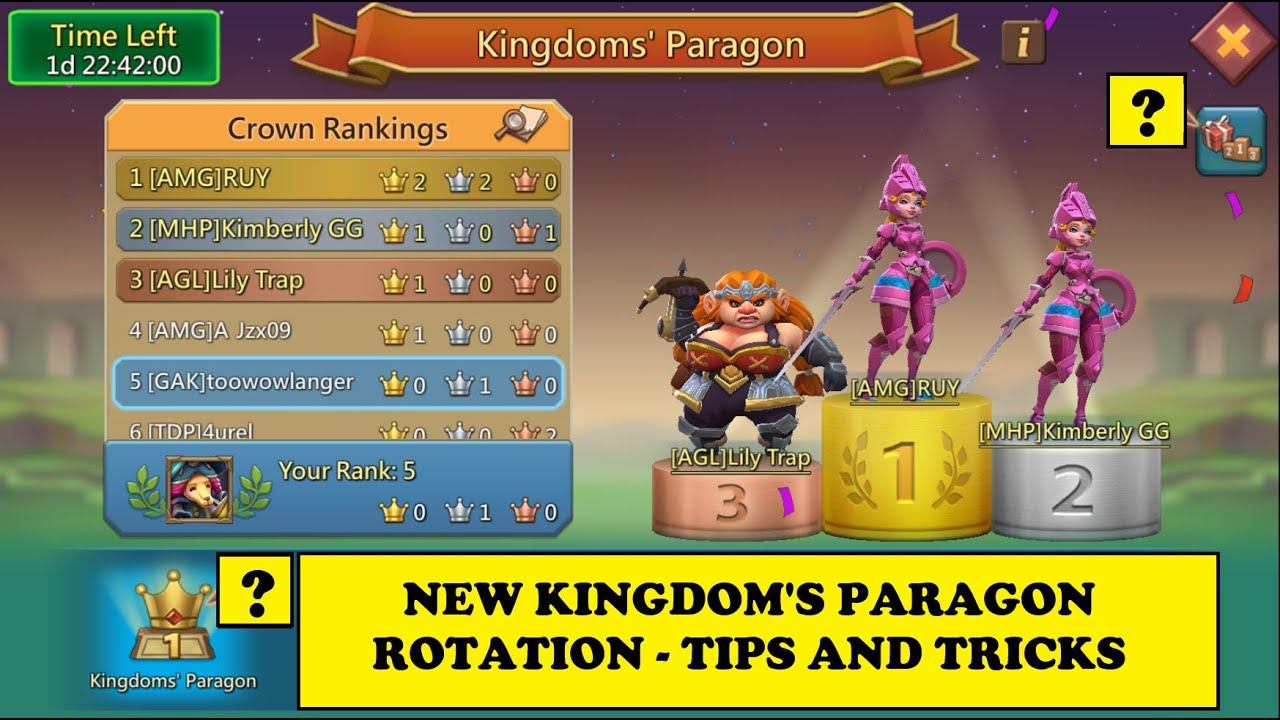 Lords Mobile - NEW KINGDOM PARAGON ROTATION - All details revealed ...