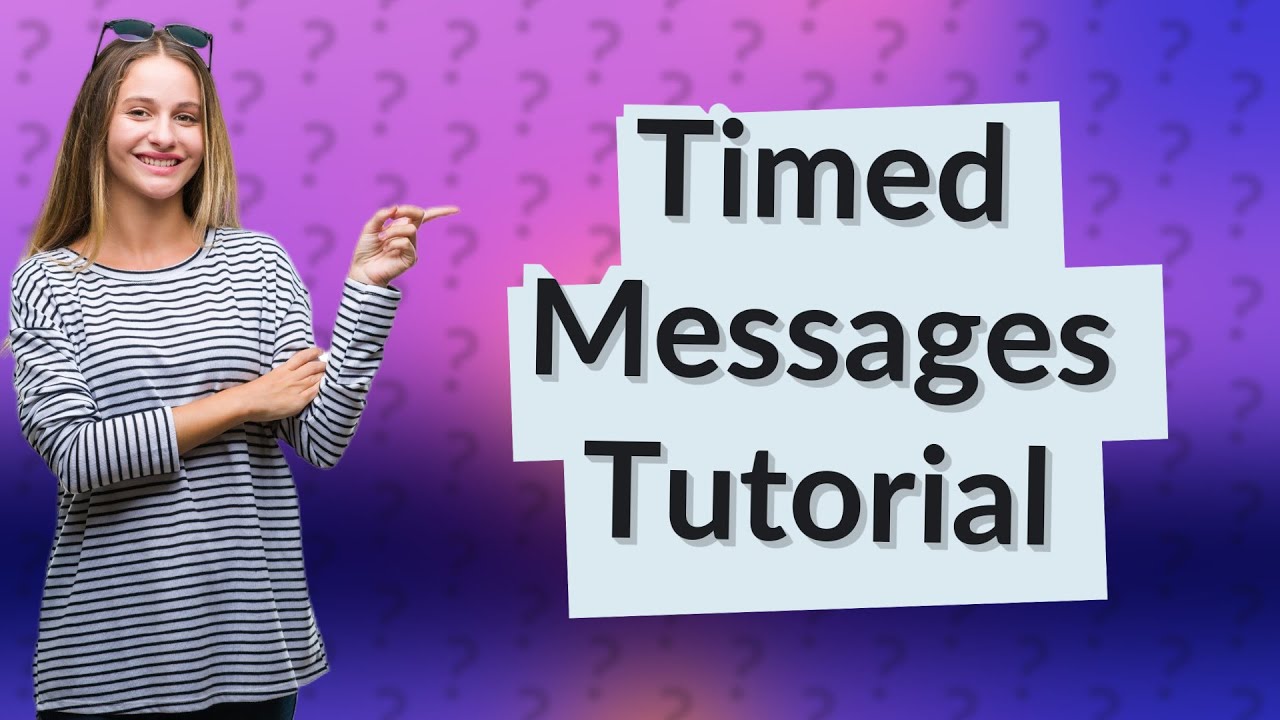 How do you send a timed message on messages? - YouTube
