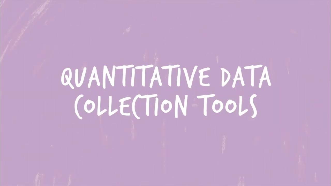 Quantitative Data Collection Tools: MEAL DPro Starter - YouTube