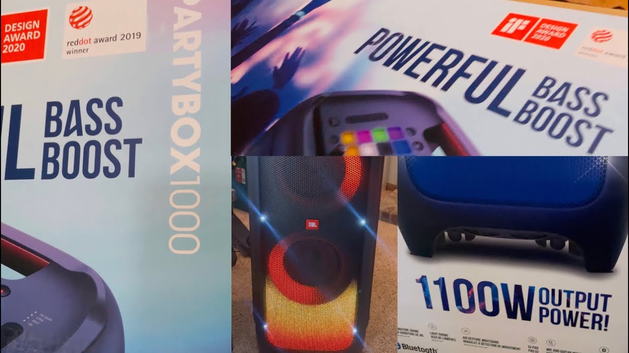 JBL Signature Sound Party Box 1000 Powerful Bass Boost 1100W Output ...