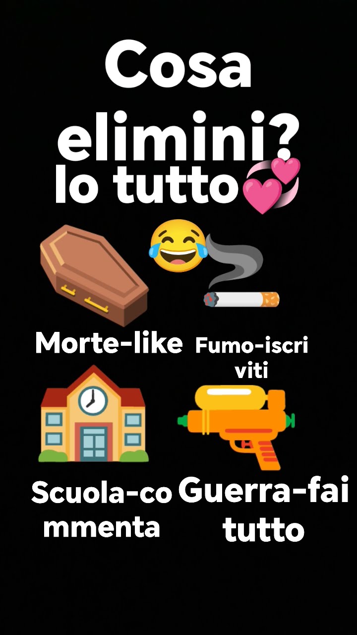 cosa elimini? - YouTube