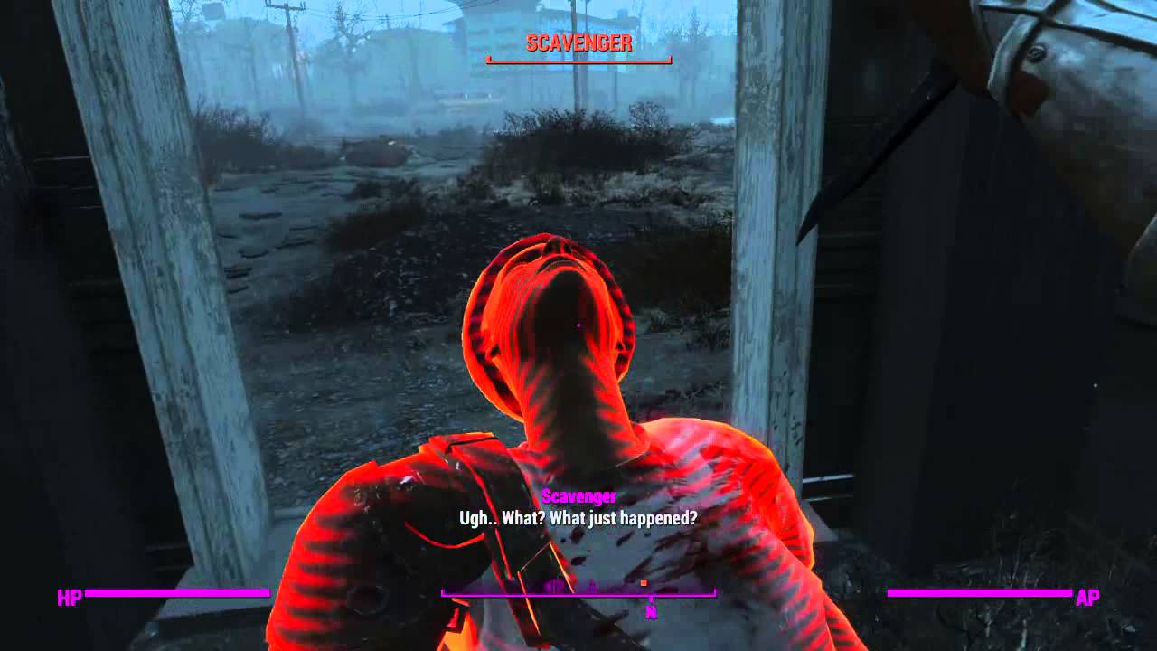 Fallout 4: I stabbed you is what happened. - YouTube