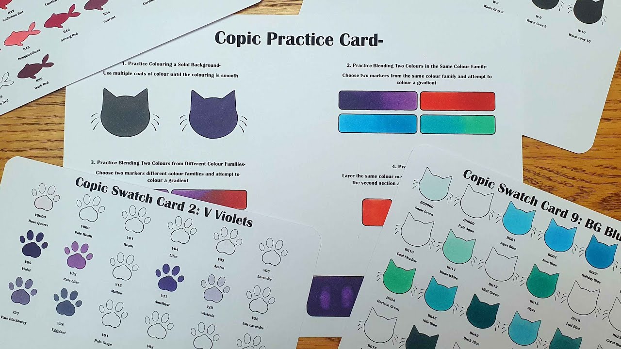 Copic Demonstration- Blending within a Colour Category - YouTube