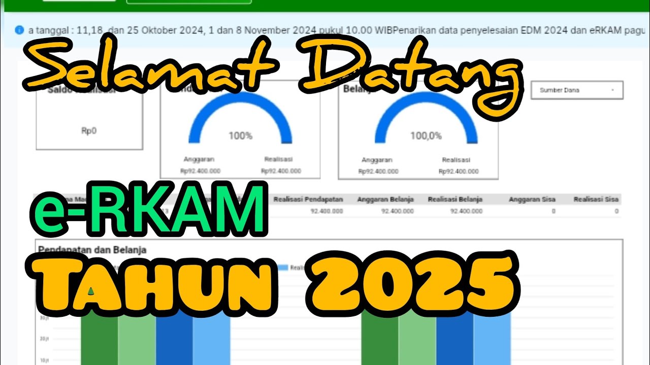 e-RKAM 2025. Selamat Datang Tahun Anggaran Baru. Tutorial eRKAM Lengkap ...