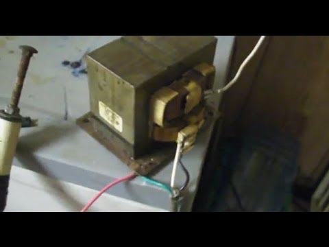 Microwave Transformer Test (redneck method) - YouTube
