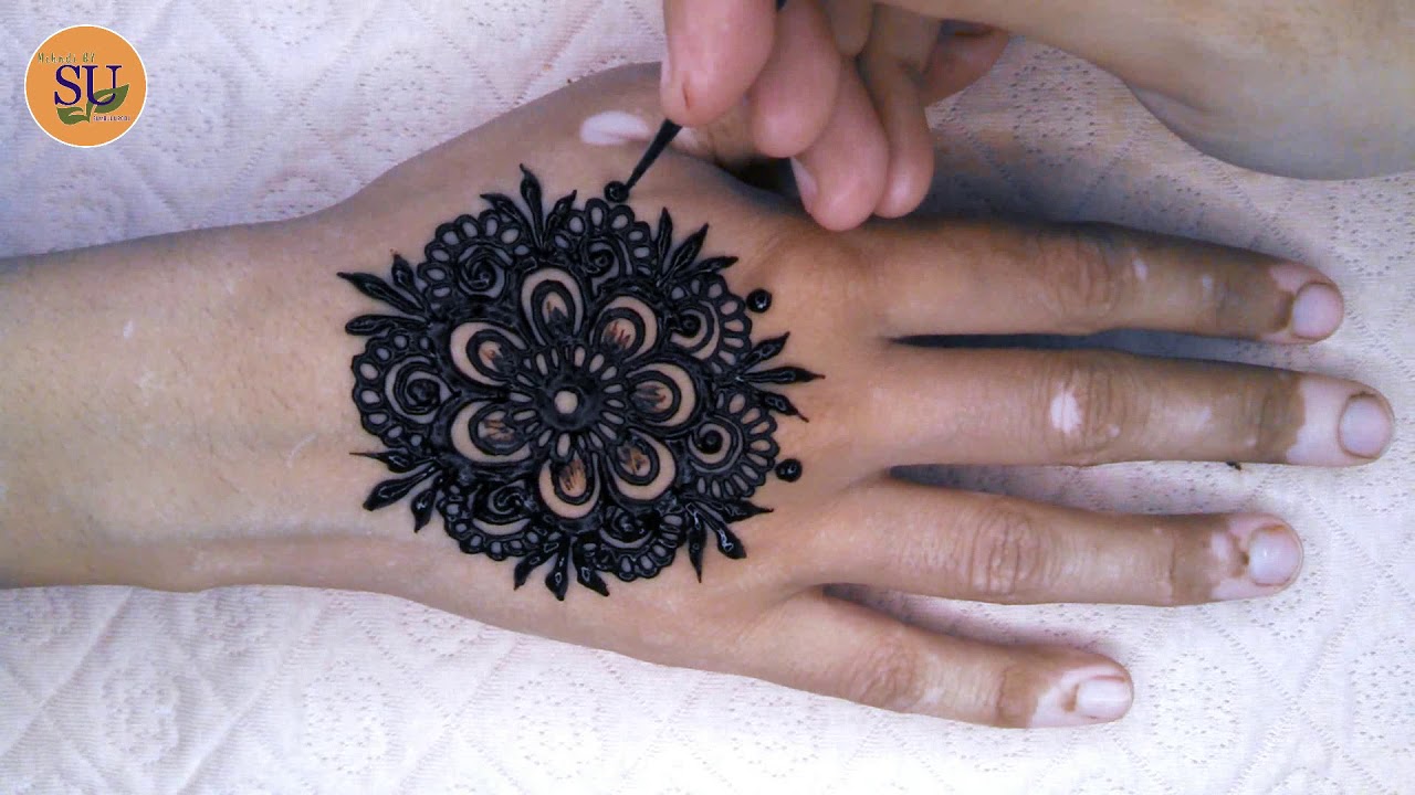 Simple And Easy Bunch Mehndi Design - YouTube