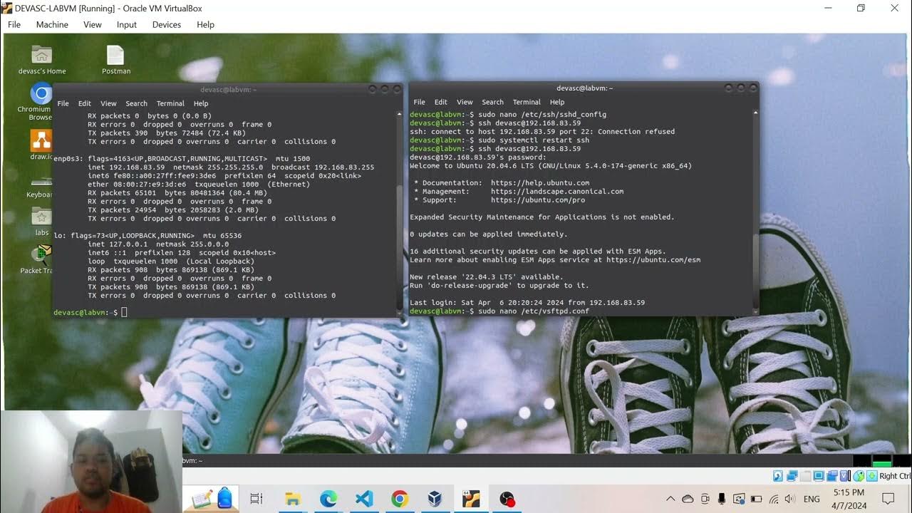 Install dan konfigurasi SSH Server dengan Openssh pada ubuntu virtual machine - YouTube