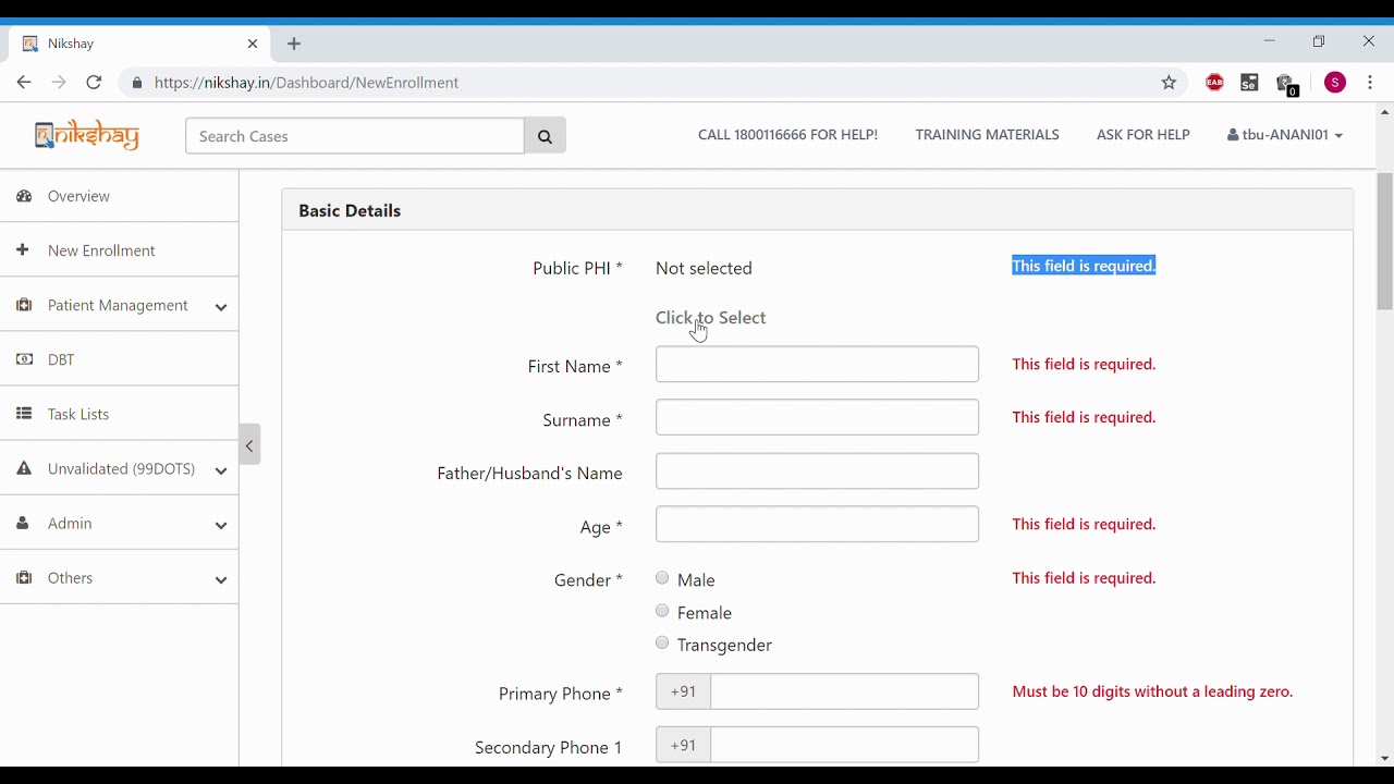 How to enroll a patient in Nikshay - YouTube
