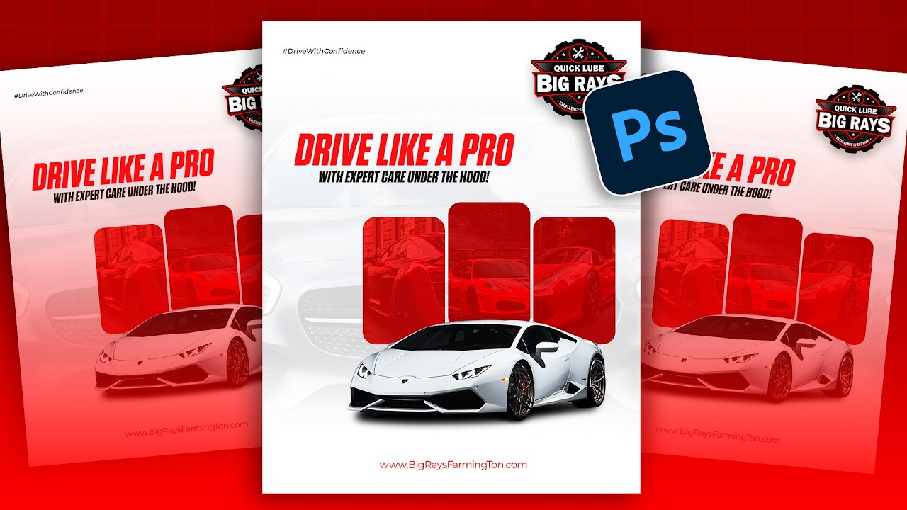 Car Social Media Post Design Photoshop | Photoshop Tutorial For ...