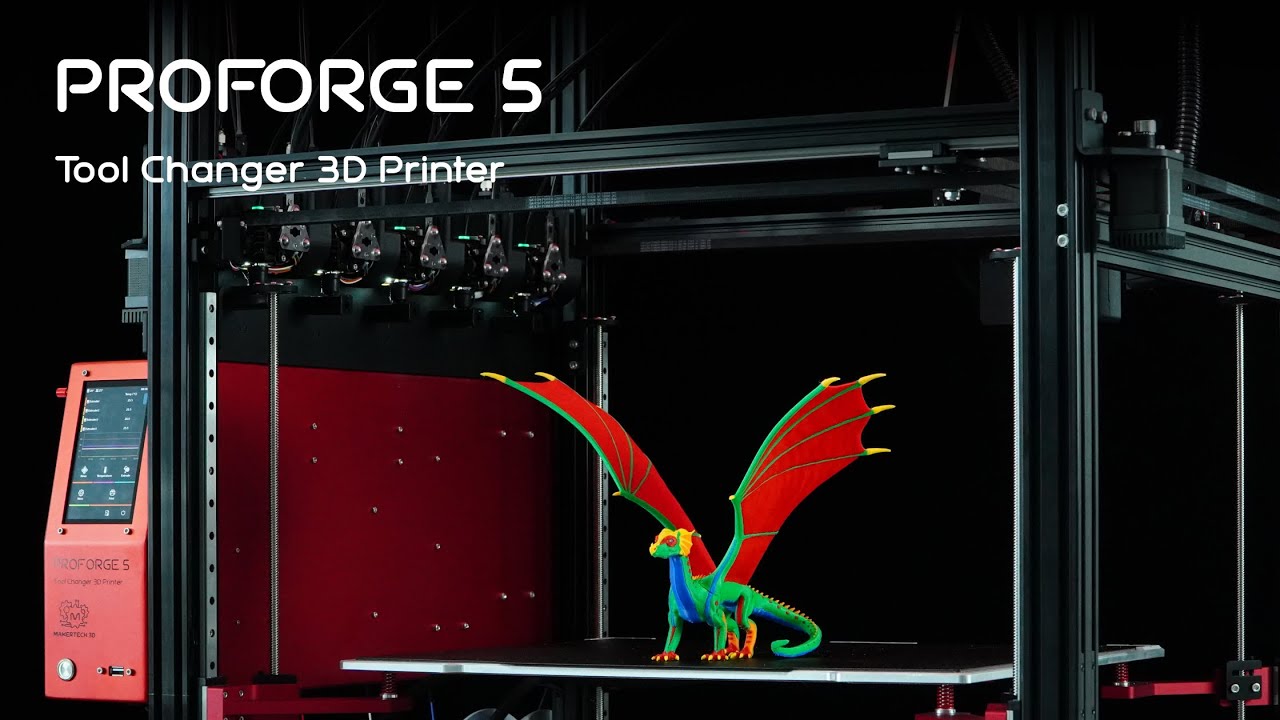 ProForge 5 - Giant Tool Changer 3D Printer - YouTube