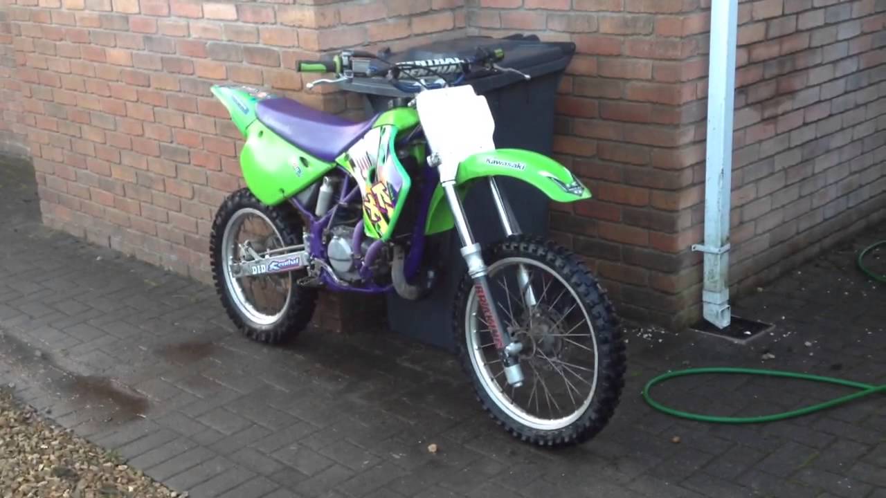Kawasaki KX 100 after re-build - YouTube