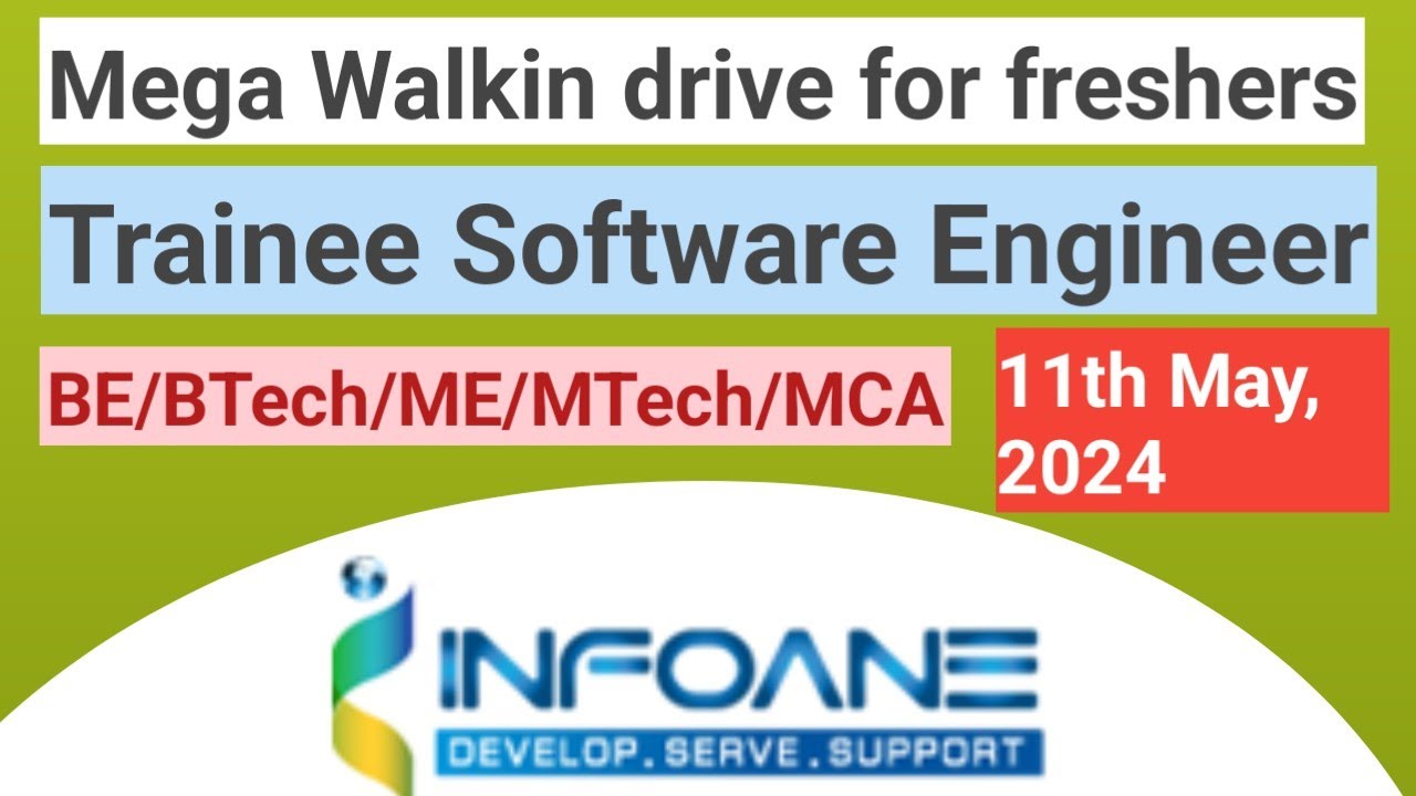 Infoane hiring freshers || Associate Software Engineer || BE/BTech/ME ...
