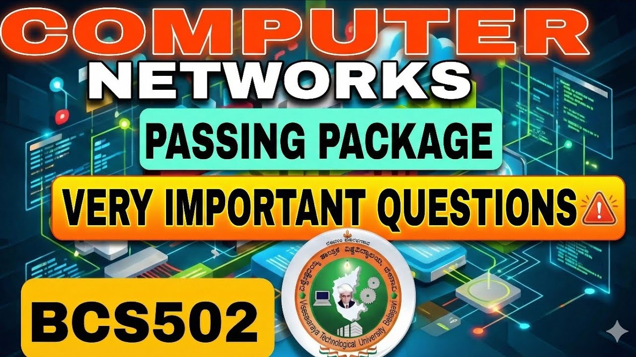 Computer Networks Important Questions Vtu | BCS502 #cn # ...