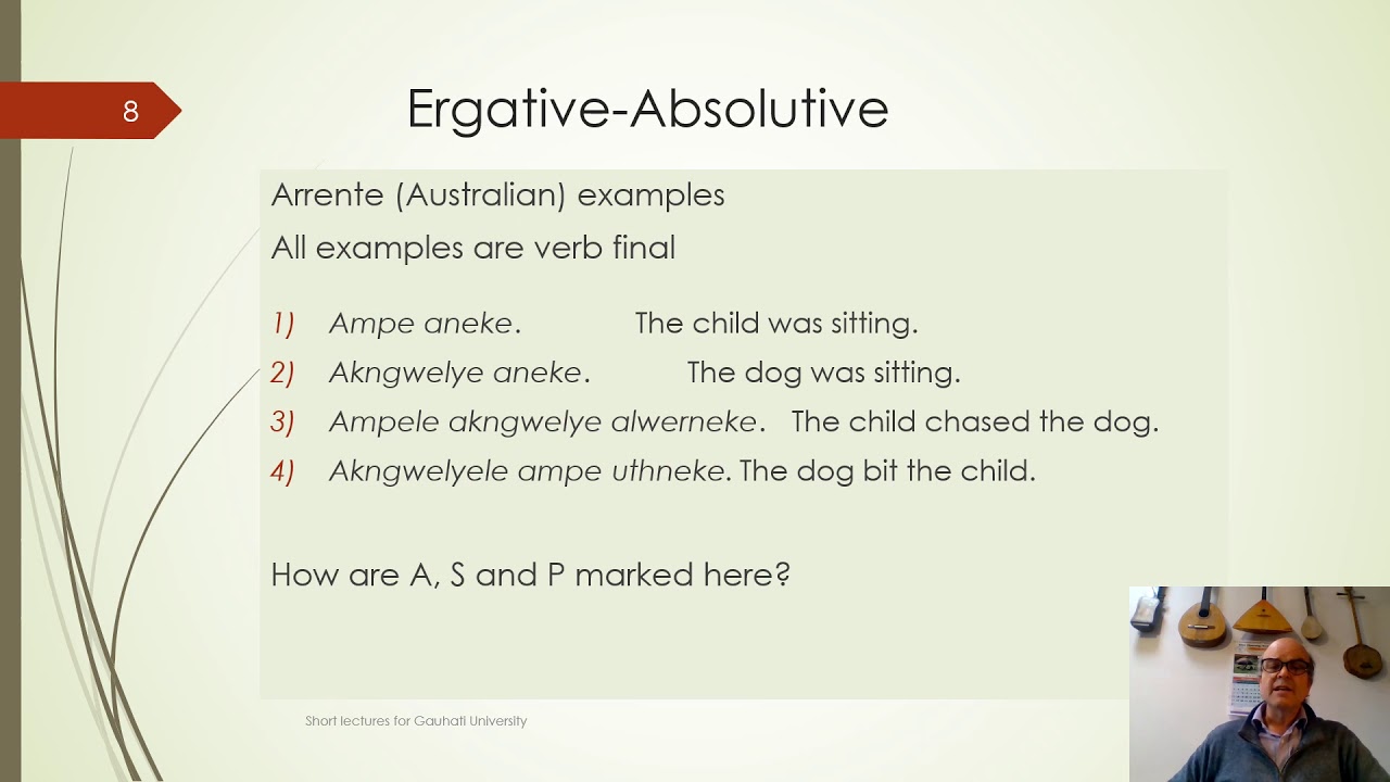 Linguistics Mini-Lecture 1 about alignment of arguments and verbs ...