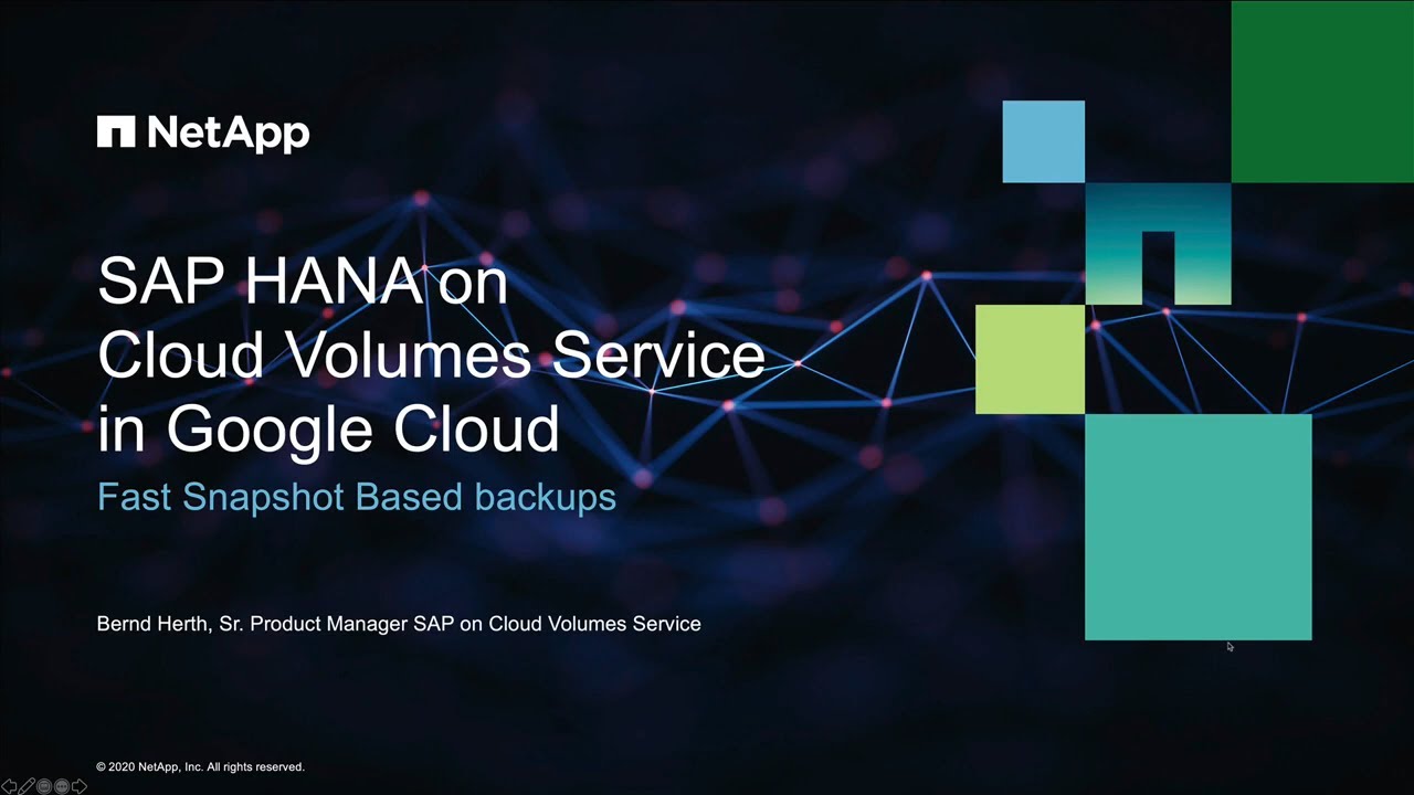 Create Fast Snapshot-Based Backups of SAP HANA in Google Cloud - YouTube