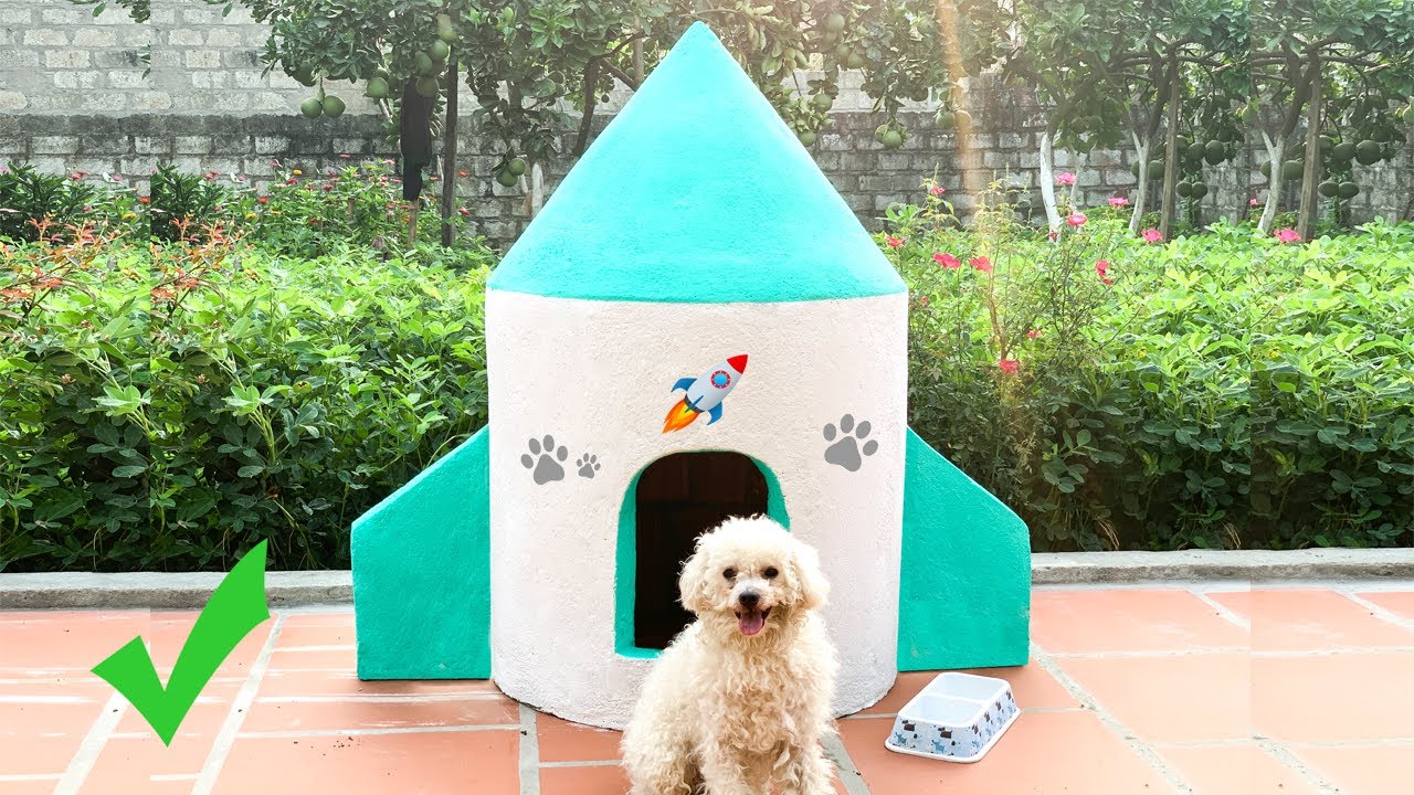 Build dog house ideas | Take your dog to space with the rocket house ...