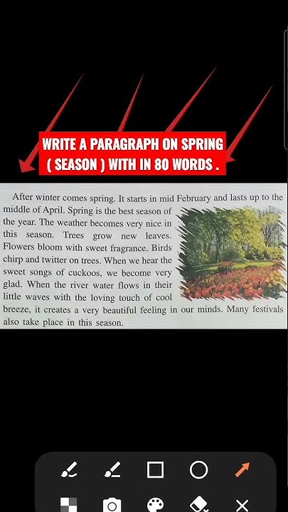WRITE A PARAGRAPH ON SPRING ( SEASON ) WITH IN 80 WORDS .# ...