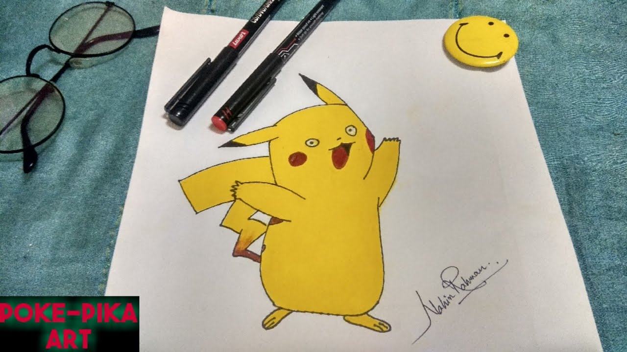 PIKACHU ART || DRAWING || POKE-PIKA ART - YouTube