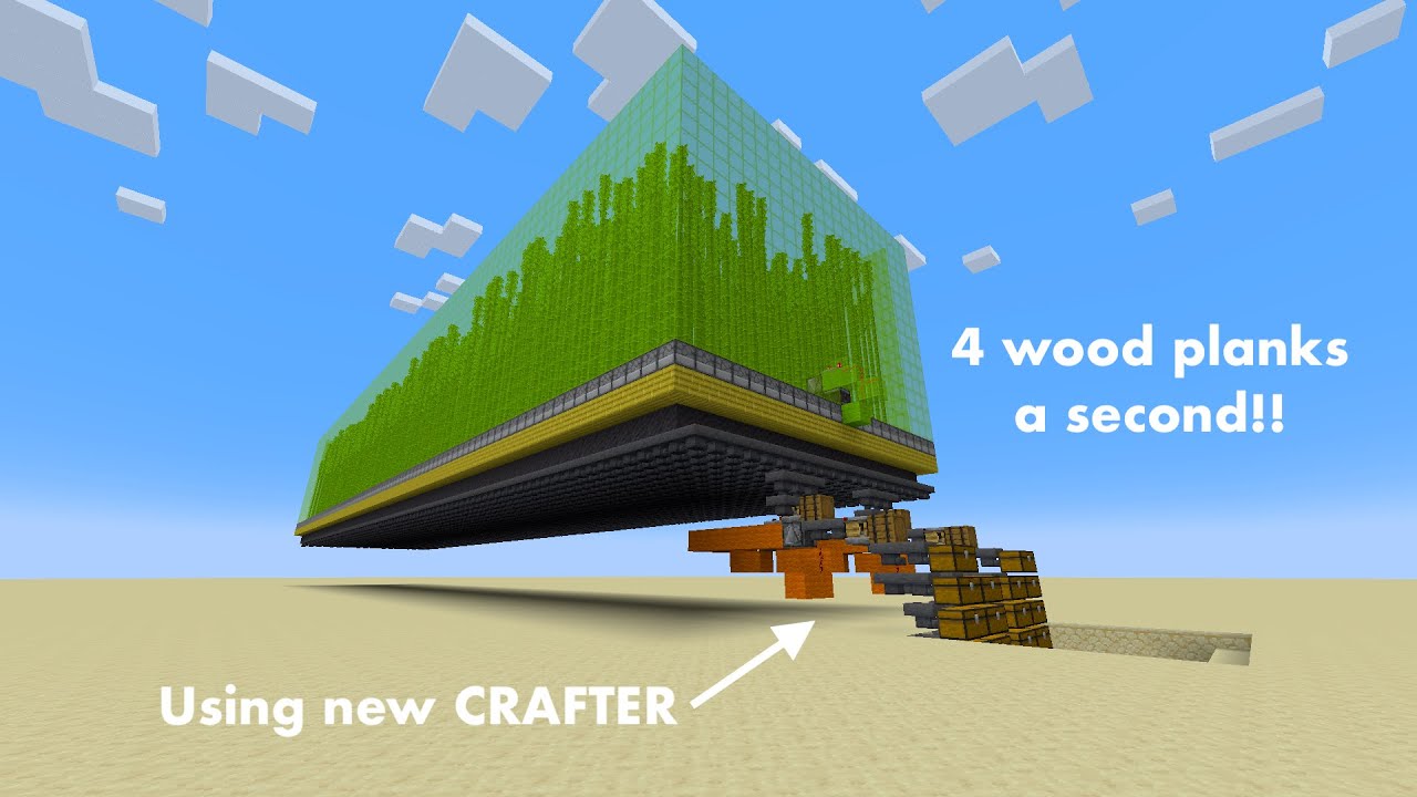 Insanely fast wood farm! (Fastest way to get wood in Minecraft!) - YouTube