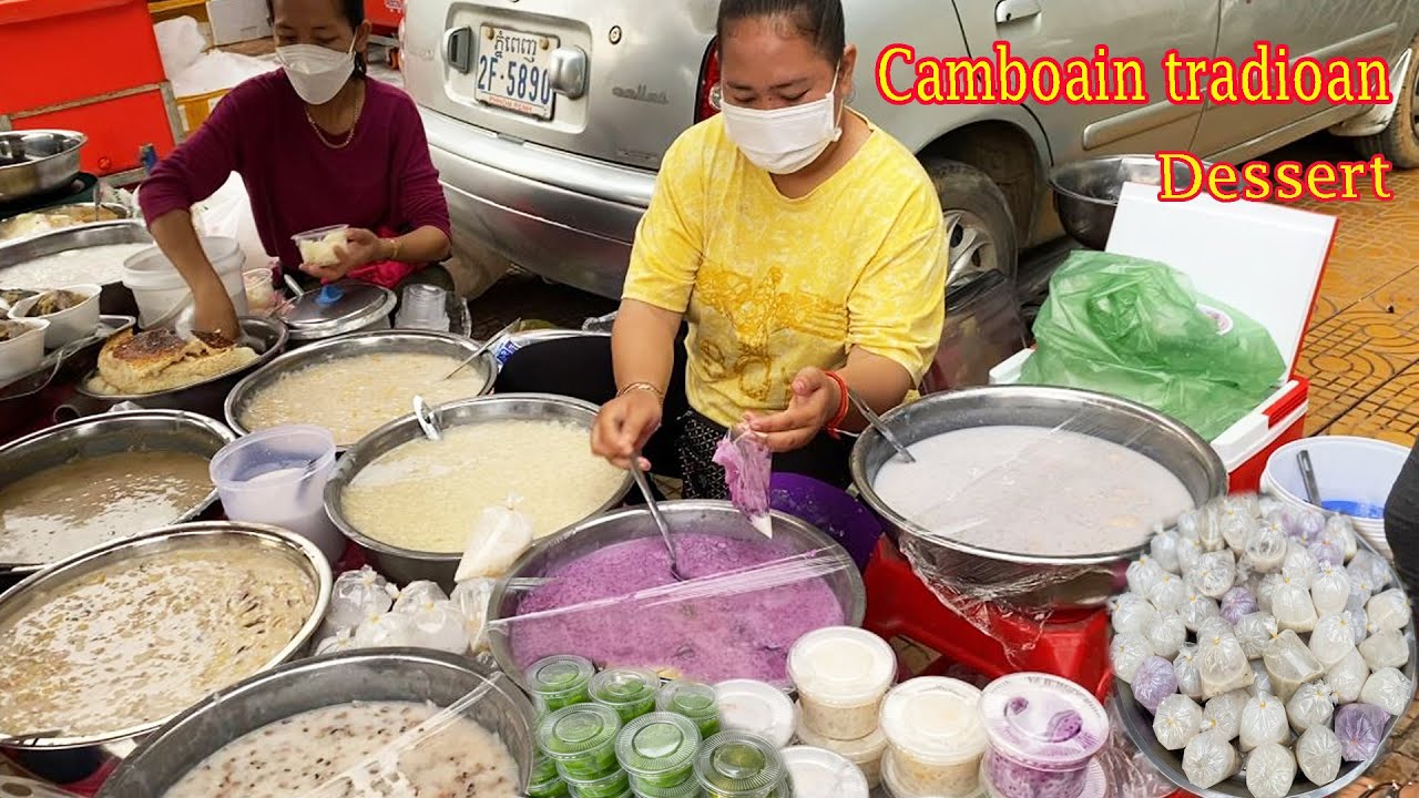 Cambodian traditional dessert Popular Khmer sweet បង្អែមខ្មែរ - YouTube