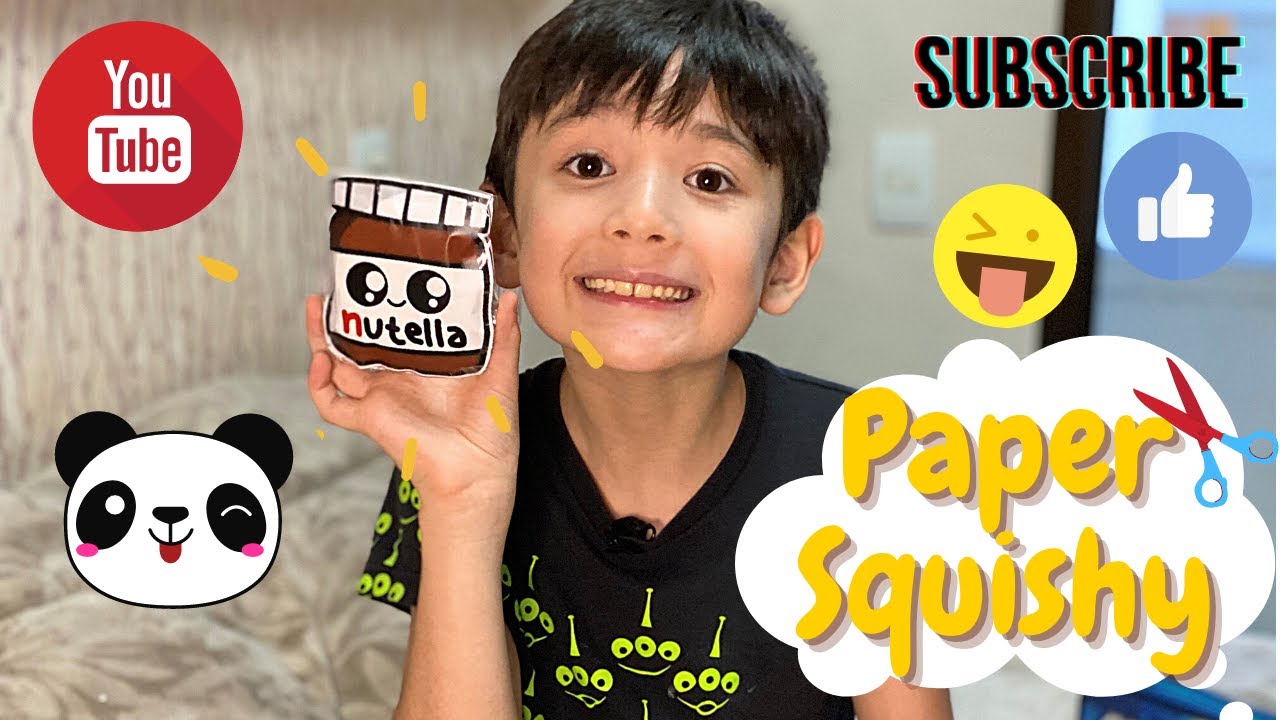 ENSINANDO A FAZER PAPER SQUISHY DE NUTELLA - YouTube