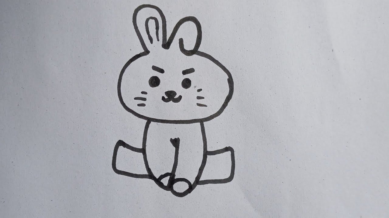 How to Little Rabbit Drawing Step by Step - YouTube