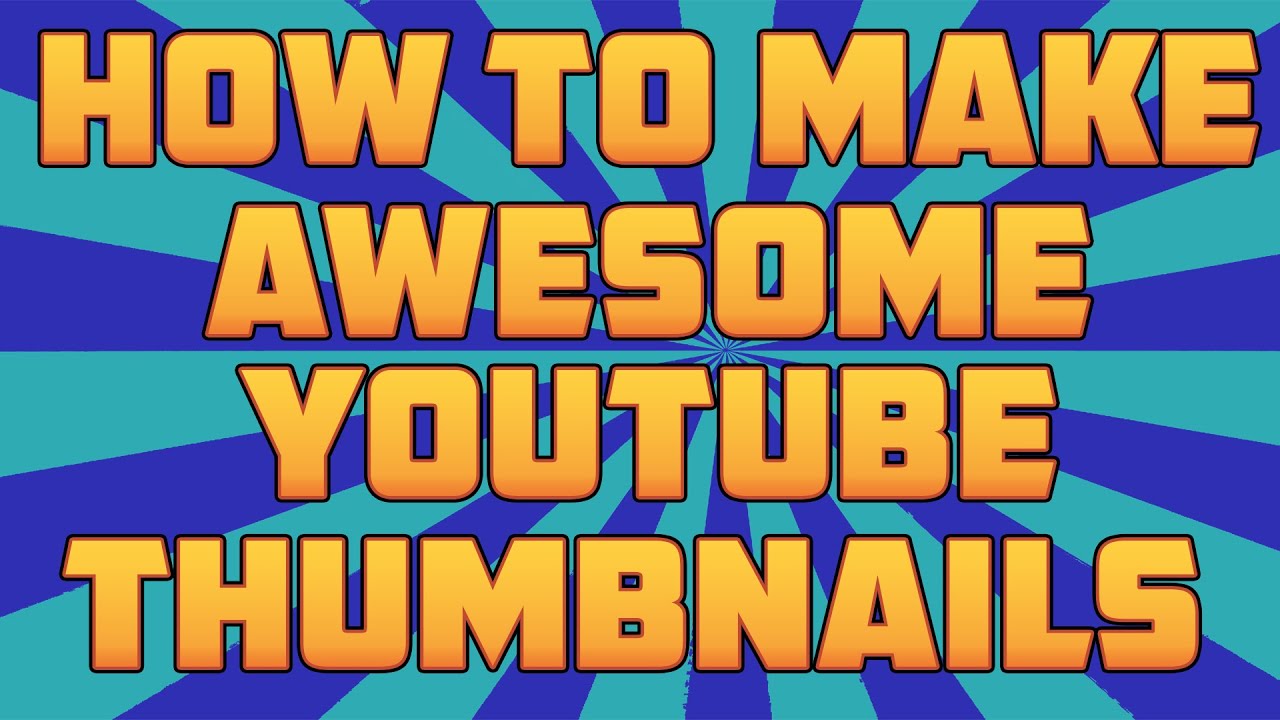 How To Make Awesome Youtube Thumbnails (Photoshop Tutorial) - YouTube