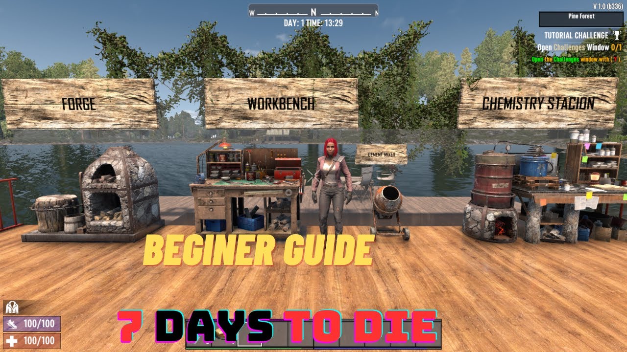 7 Days to Die- Forge- Workbench- Cement Mixer- Chemistry Stacion - YouTube