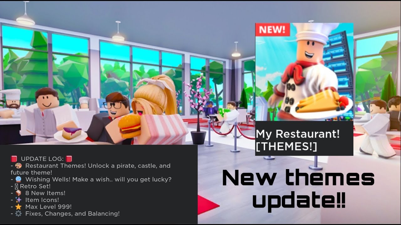 My Restaurant theme upadte!!!!! [ Roblox ] pt - 4 - YouTube