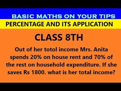percentage and its application class 8 #percentage - YouTube