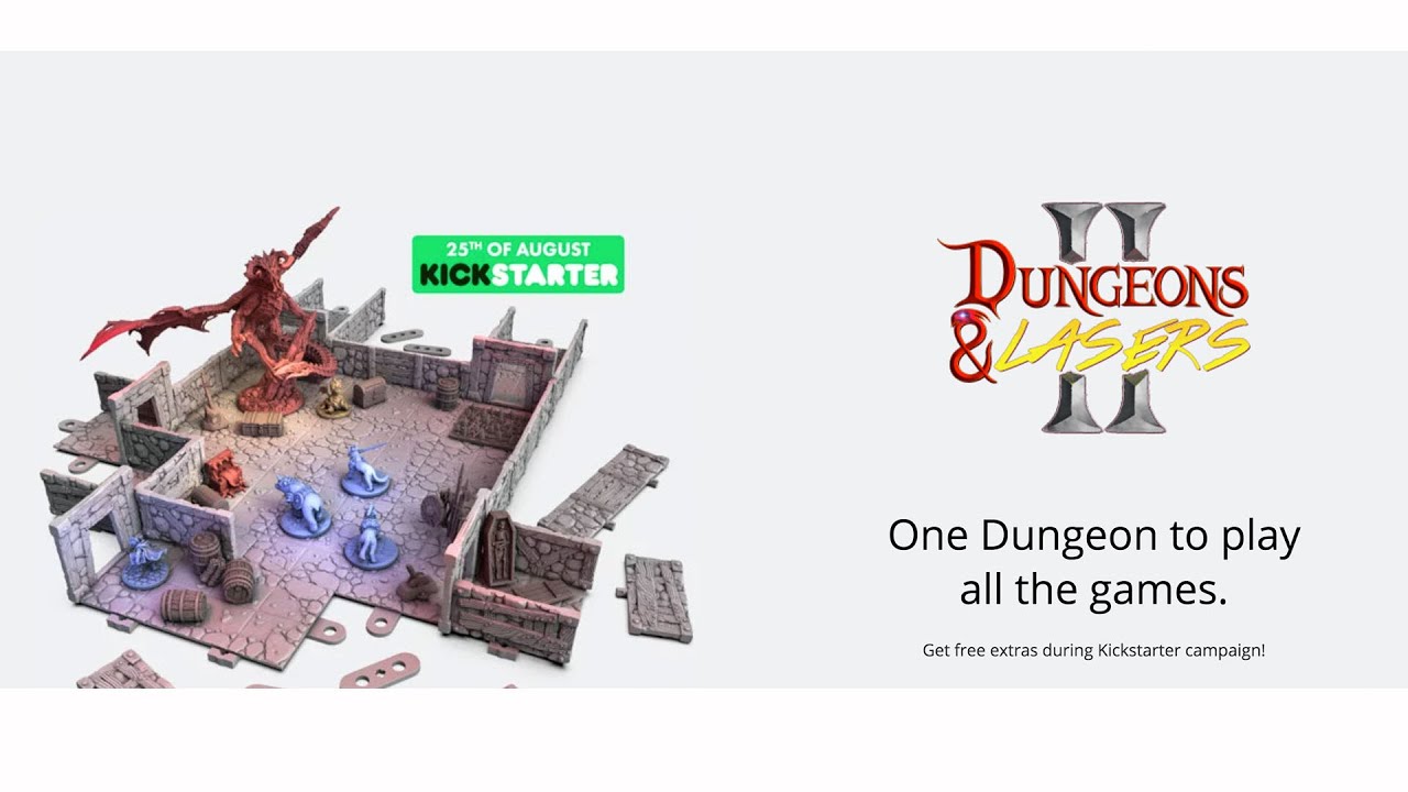 Unboxing Dungeons & Lasers II - Kickstarter tabletop terrain for D&D or ...