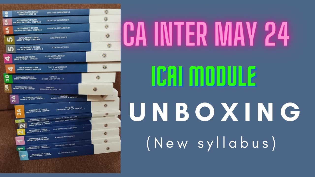 CA inter ICAI module unboxing... - YouTube