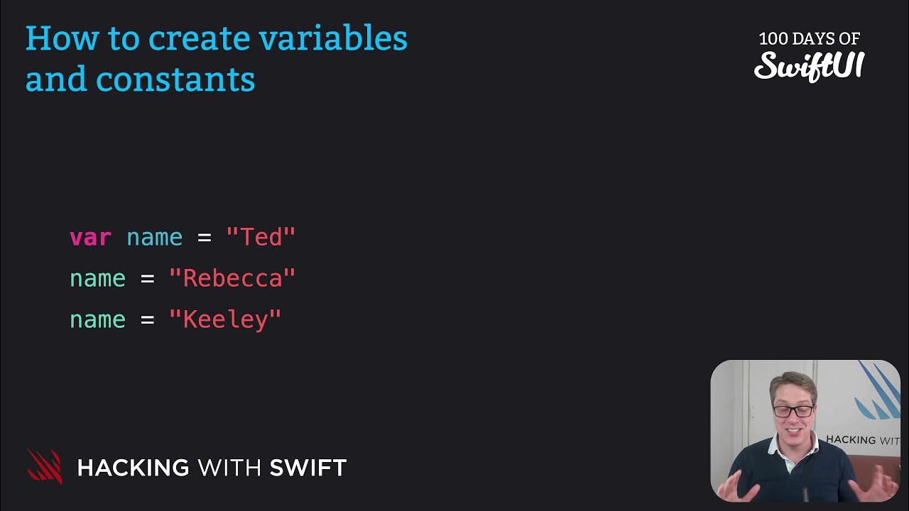 How to create constants and variables – Swift for Complete Beginners - YouTube