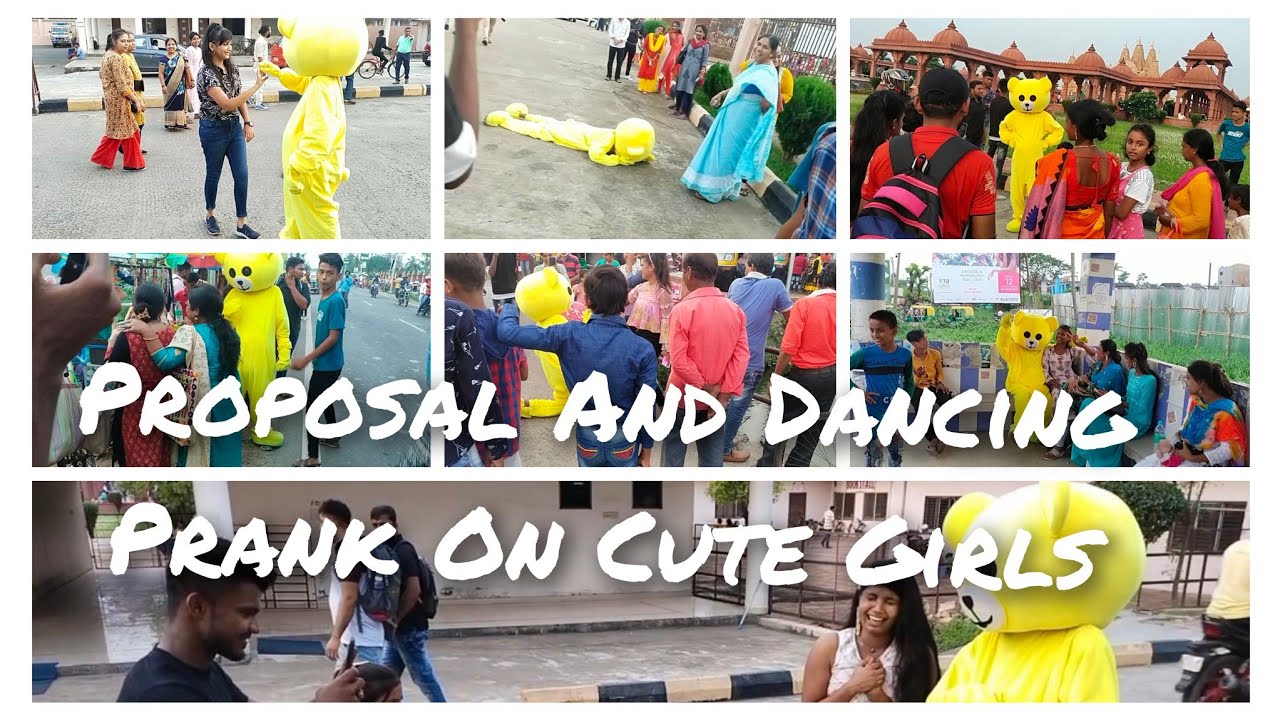 Teddy Bear Prank 🤣on Cute Girl 🥰 And Proposal 😍 And Dancing West Bengal