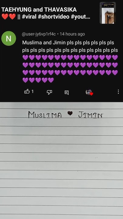 MUSLIMA and JIMIN ️ ️|| #viral #shortvideo #youtubeshorts #love #romantic #bts #btsarmy #shorts ...