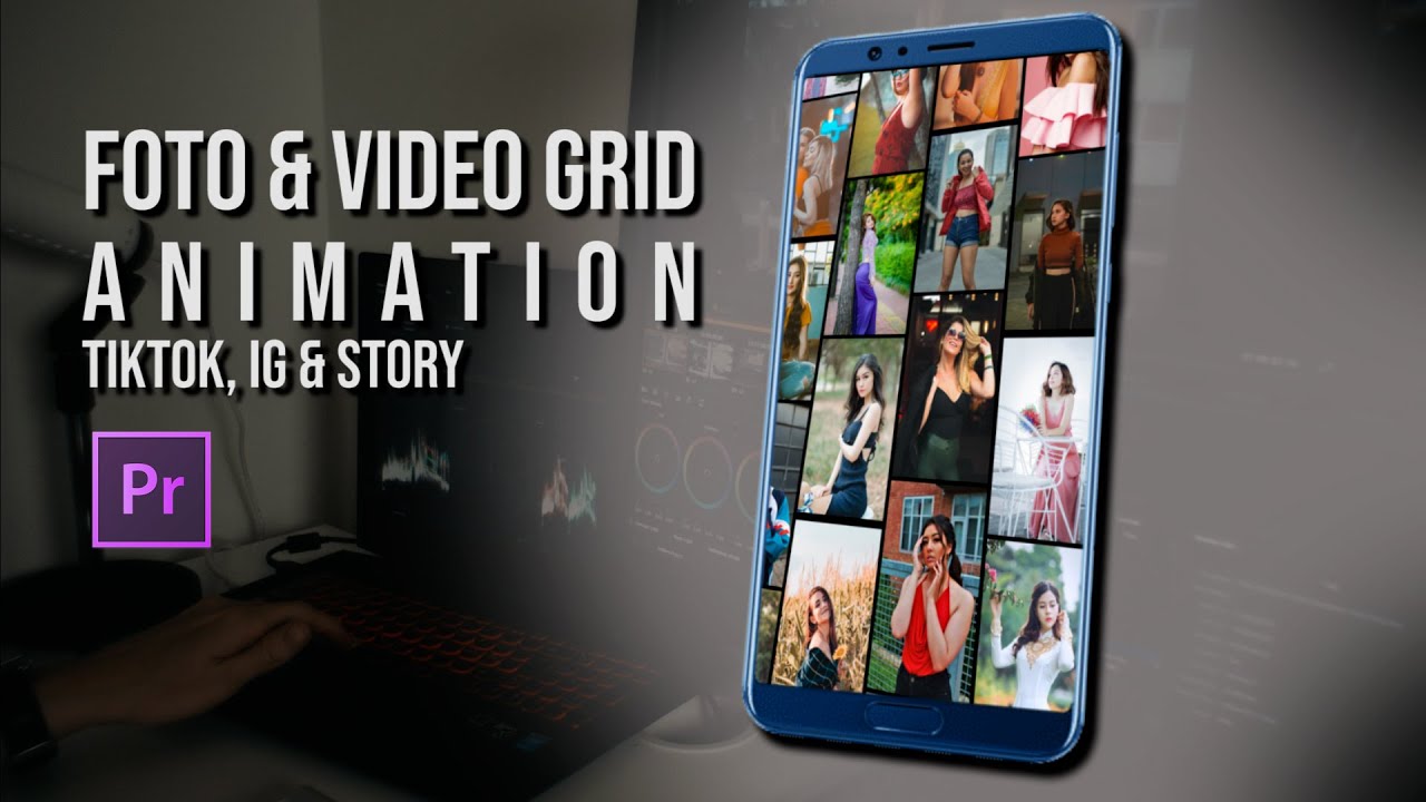 Cara Membuat ANIMASI GRID PHOTO & VIDEO POTRAIT (Tiktok & Instagram ...