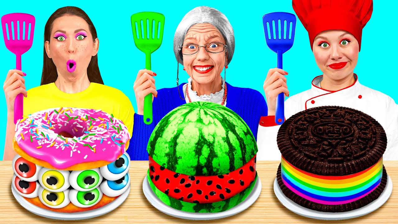 Tantangan Masakanku vs Nenek | Resep Makanan Lucu oleh KiKi Challenge ...