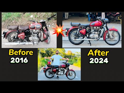Finally Work completed 😍(re-paint)Bullet 350😱Before and After!!!!# ...